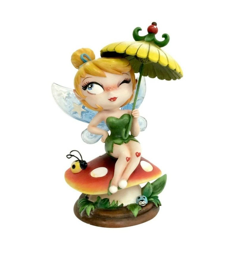 Statuette résine fée clochette - enesco - miss mindy 13cm