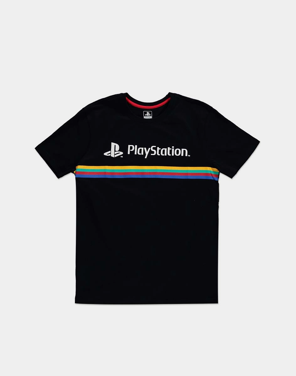 Sony - playstation - color stripe logo - t-shirt - T-Shirts