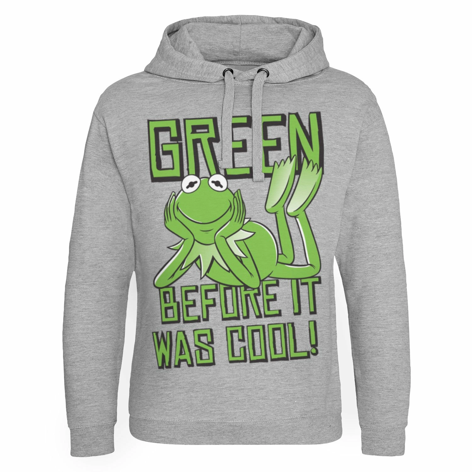 The muppets - sweat hoodie kermit, green before it was cool - (l)