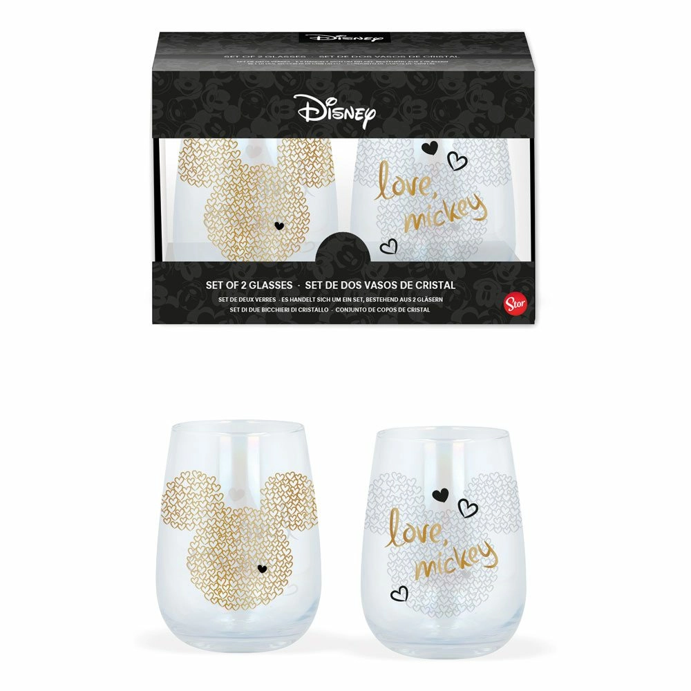 Disney packs 2 verres crystal (carton de 6) mickey mouse