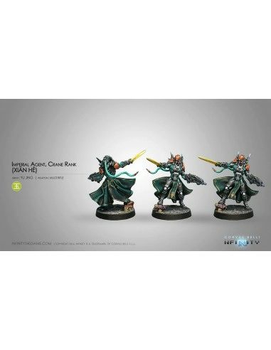 Infinity - imperial agents crane rank (multi rifle, monofilament ccw)