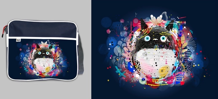 Totoro - toneko - messenger bag '38x32x13cm'