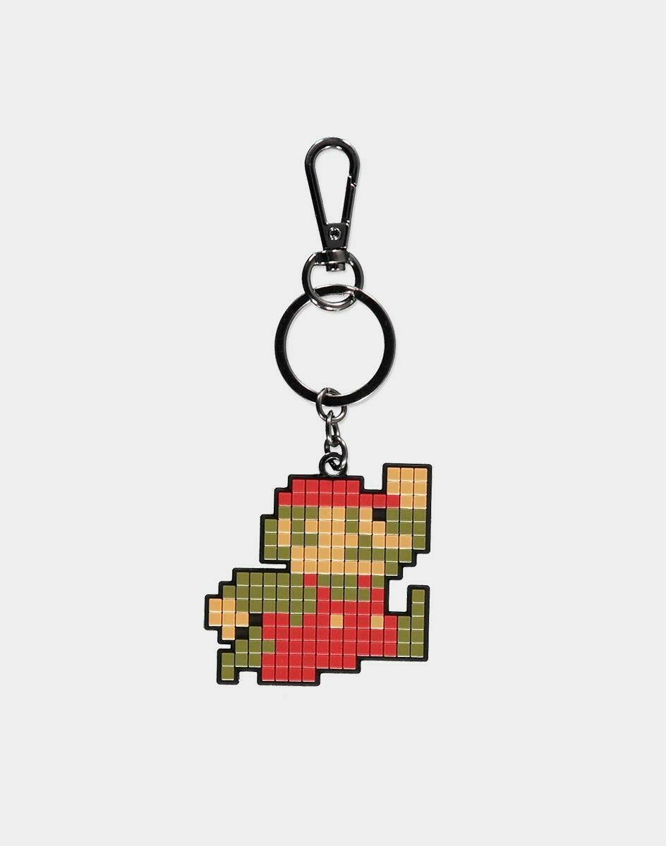 Nintendo - super mario 8bit rubber keychain