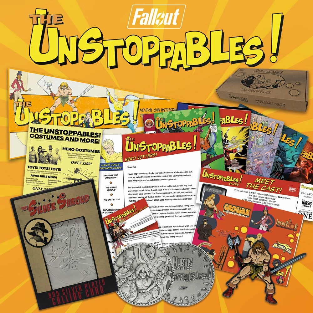 Fallout coffret cadeau collector the unstoppables fan club limited edition