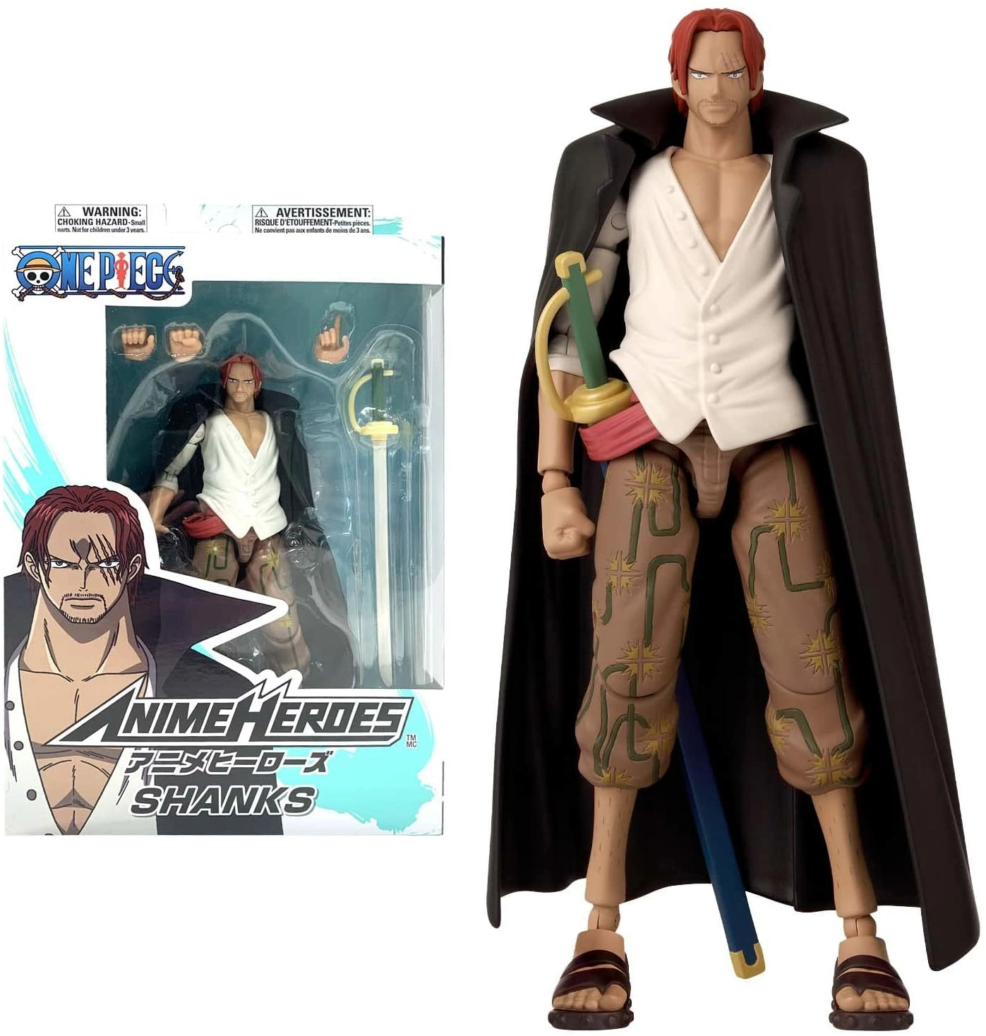 One piece - shanks - figurine anime heroes 17cm : Référence Gaming