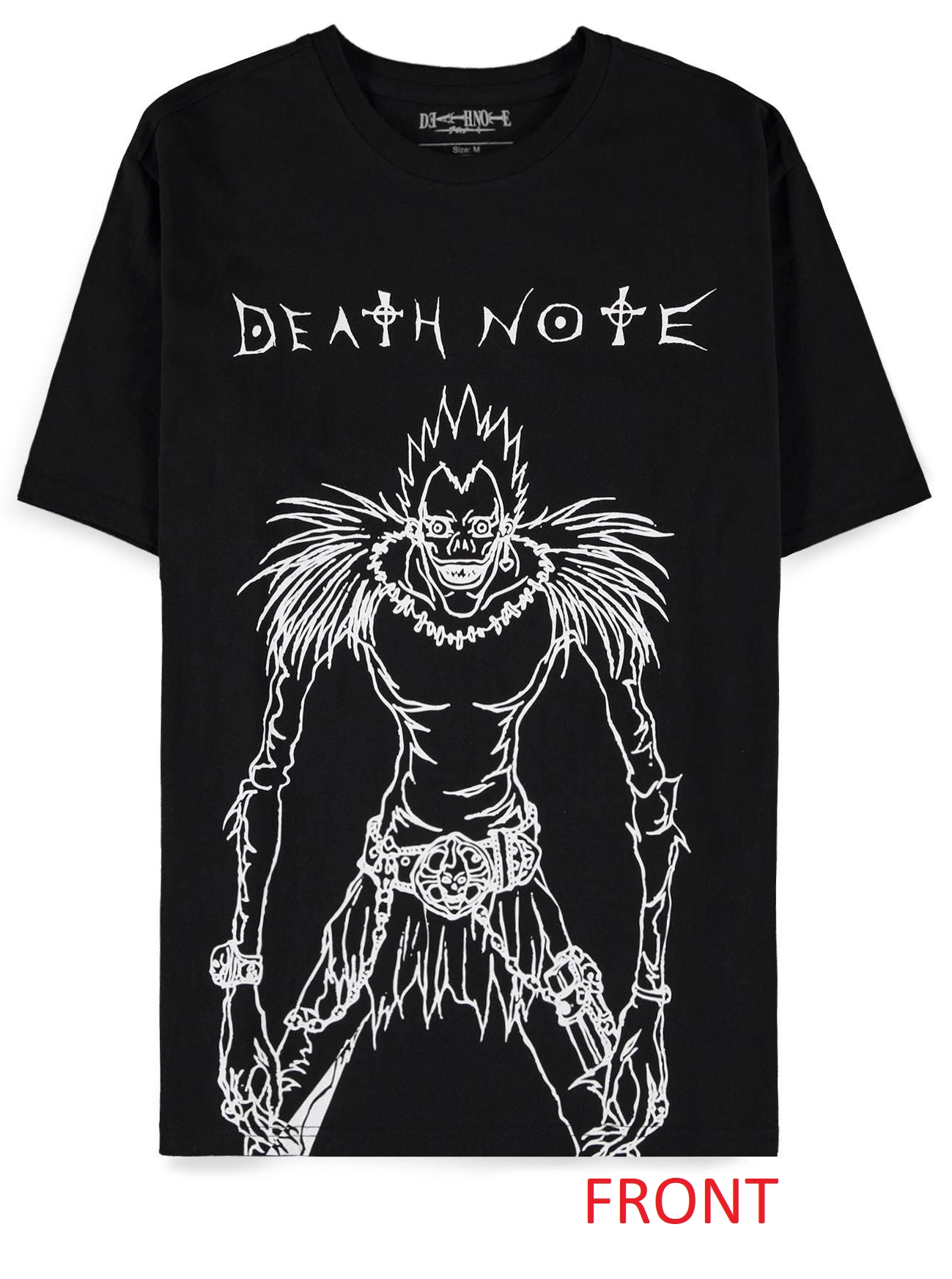 Death note - ryuk front - t-shirt noir homme (xxl)