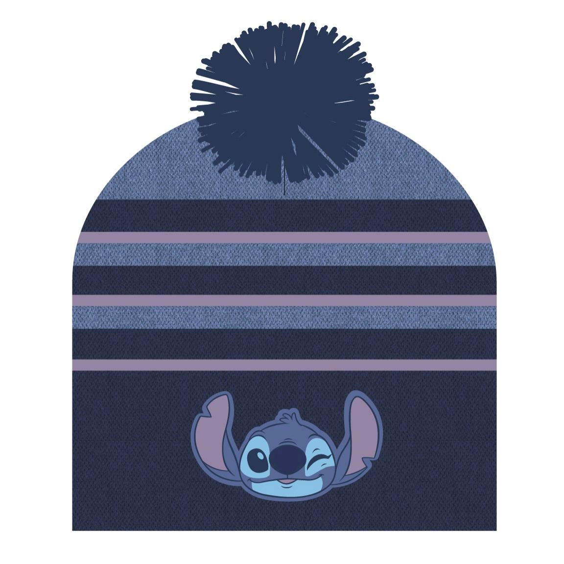 Lilo & stitch - bonnet pompon jacquard - enfants