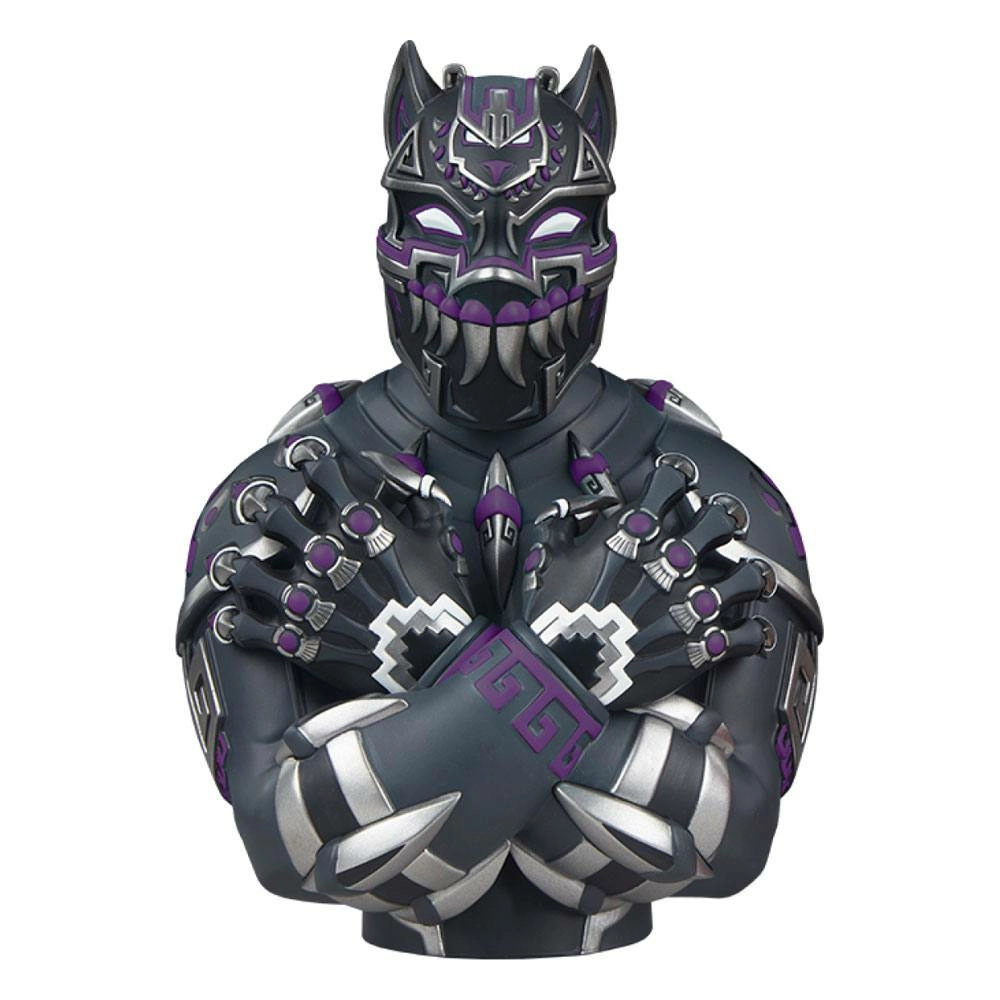 Marvel buste vinyle designer collectible black panther purple variant ...