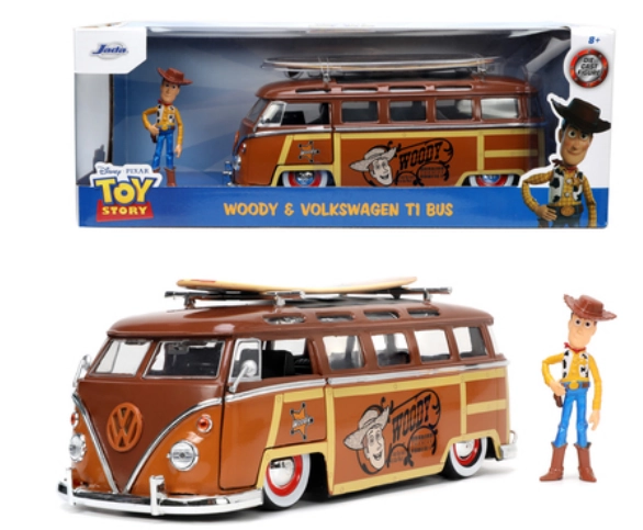 Toy story - woody & volkswagen ti bus - 1:24