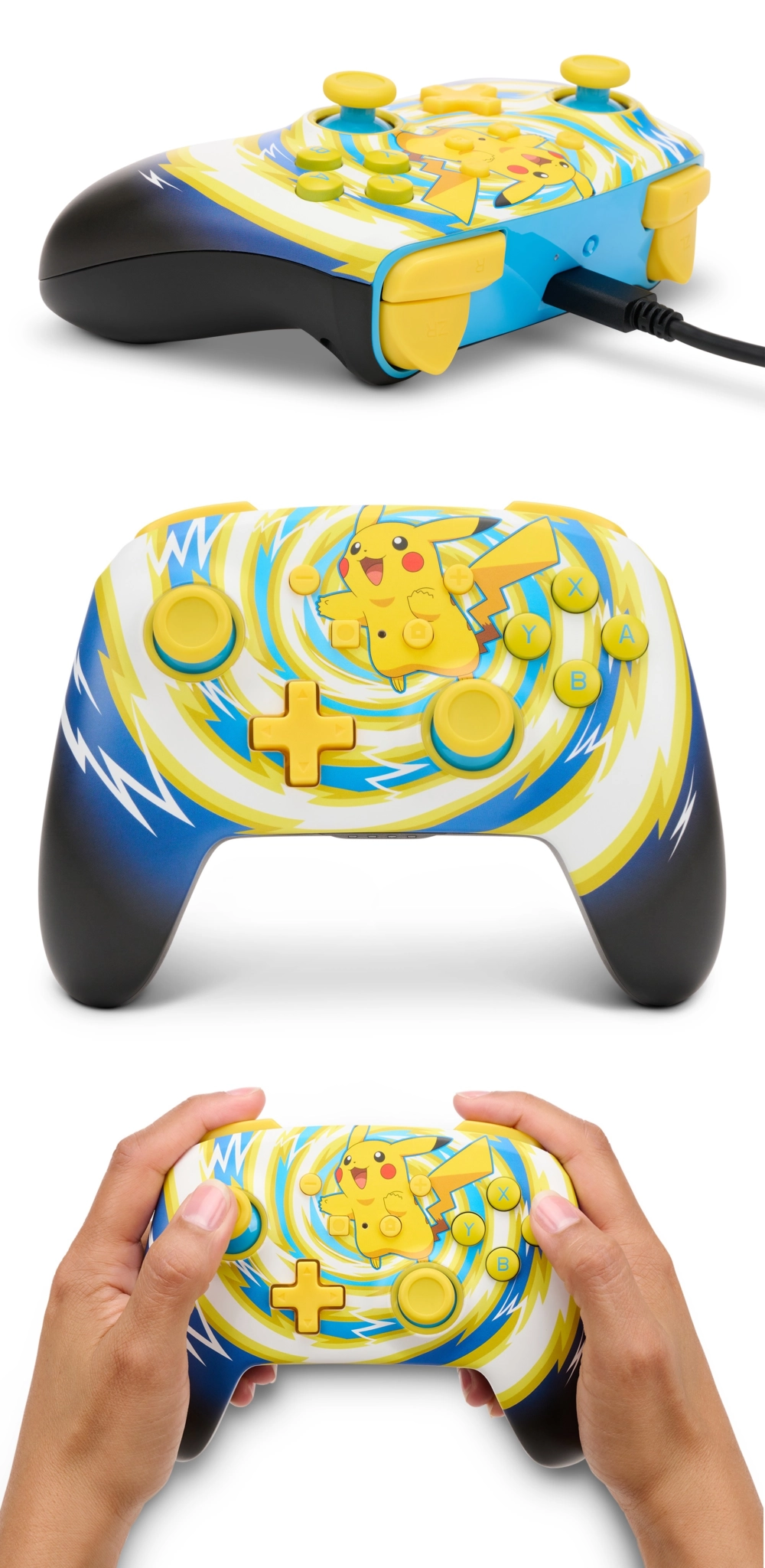 Wireless enhanced controller pikachu vortex
