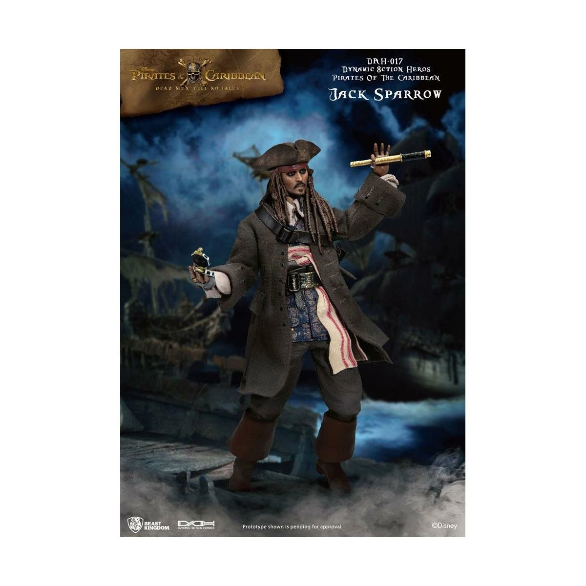 Disney - dah-017 - pirates des caraïbes - cap. jack sparrow