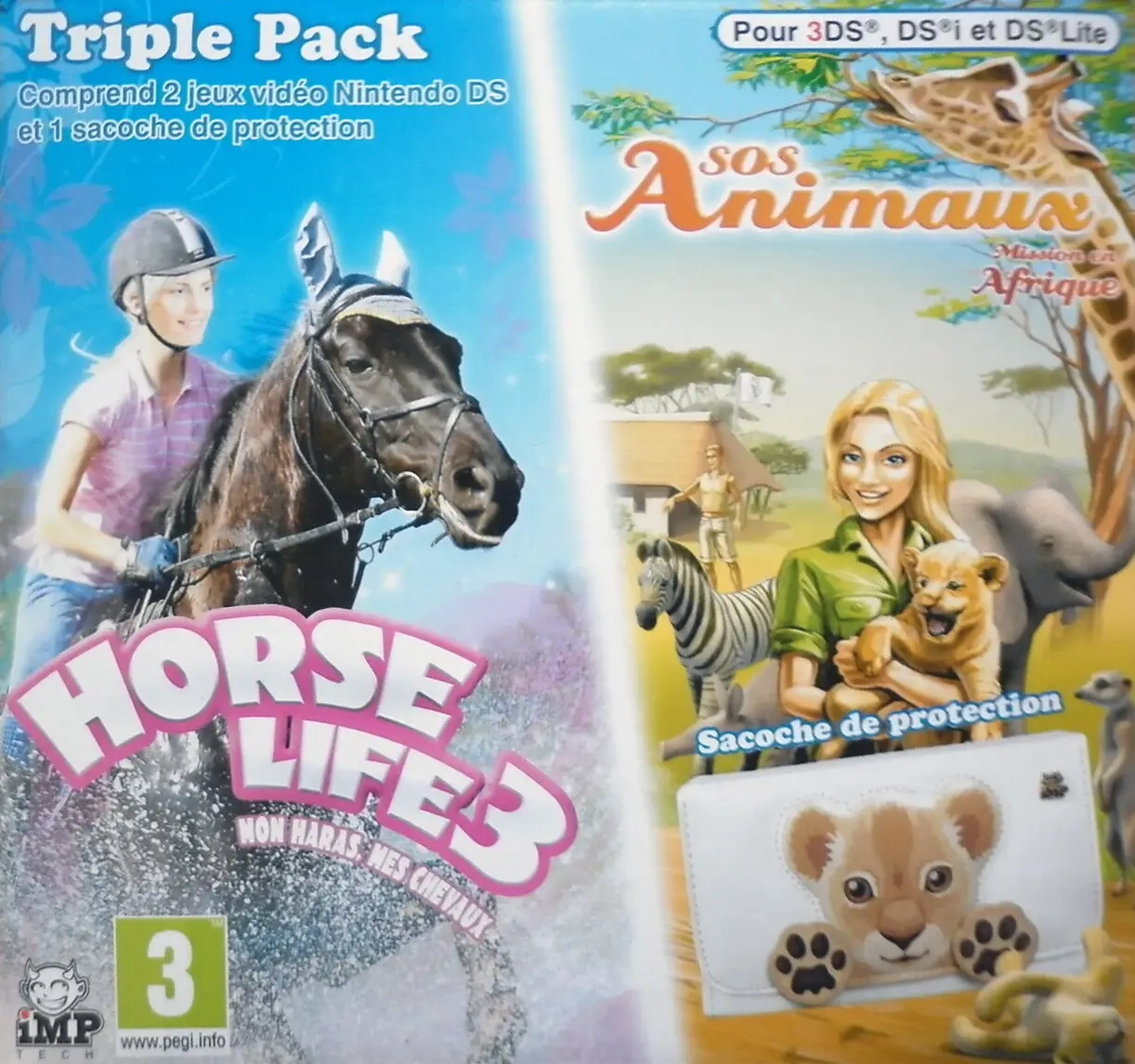 Triple Pack Horse Life 3 + SOS Animaux Mission En Afrique + Sacoche