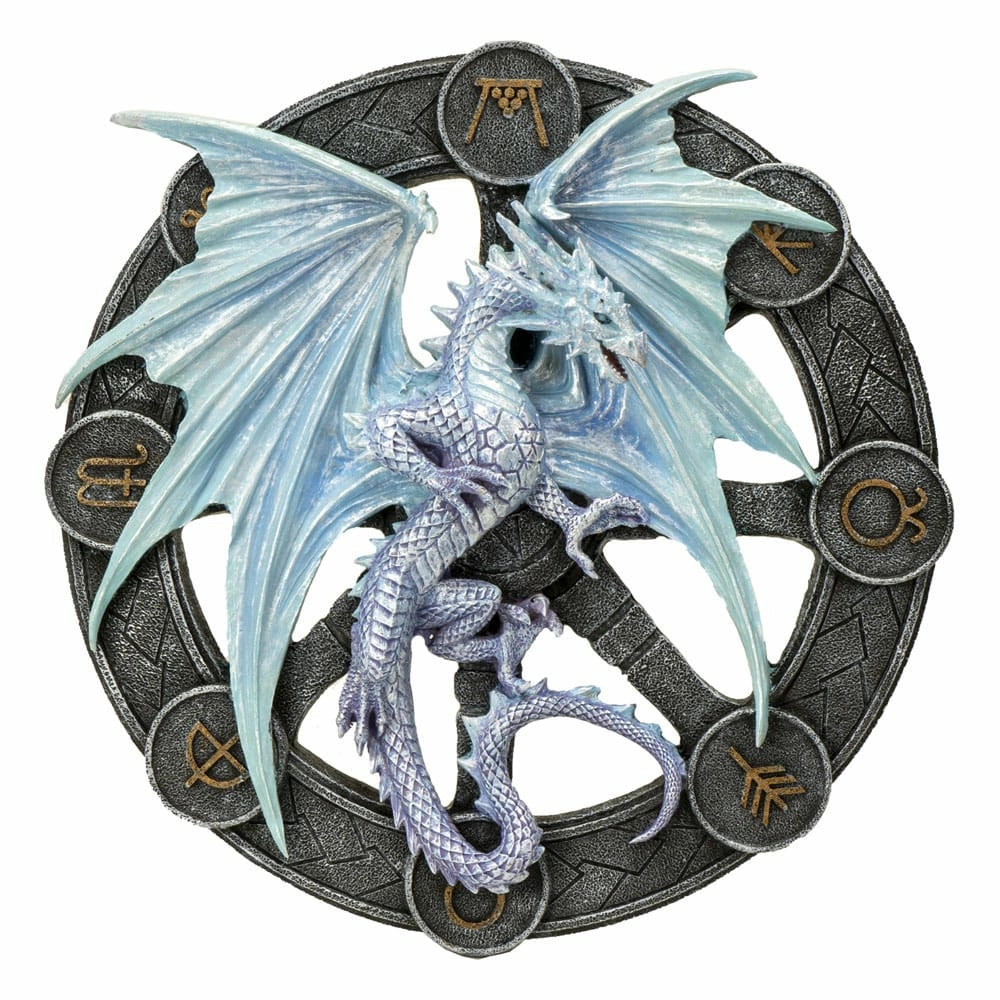 Anne stokes décoration murale yule dragon 32 cm