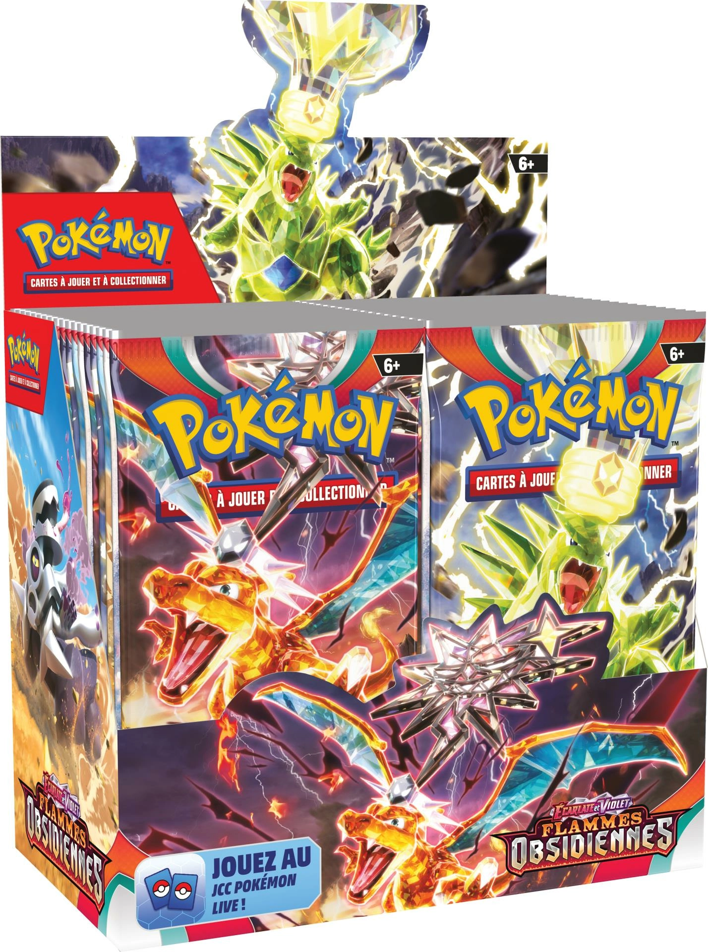 Pokémon jcc - Écarlate et violet - pack de booster flammes obsidiennes ...