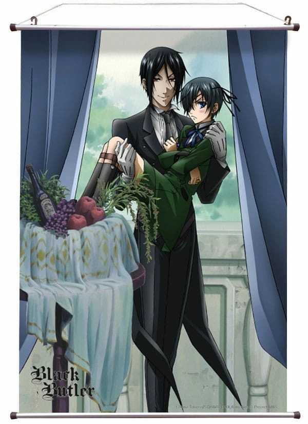 Black butler wallscroll sebastian & ciel 60 x 90 cm