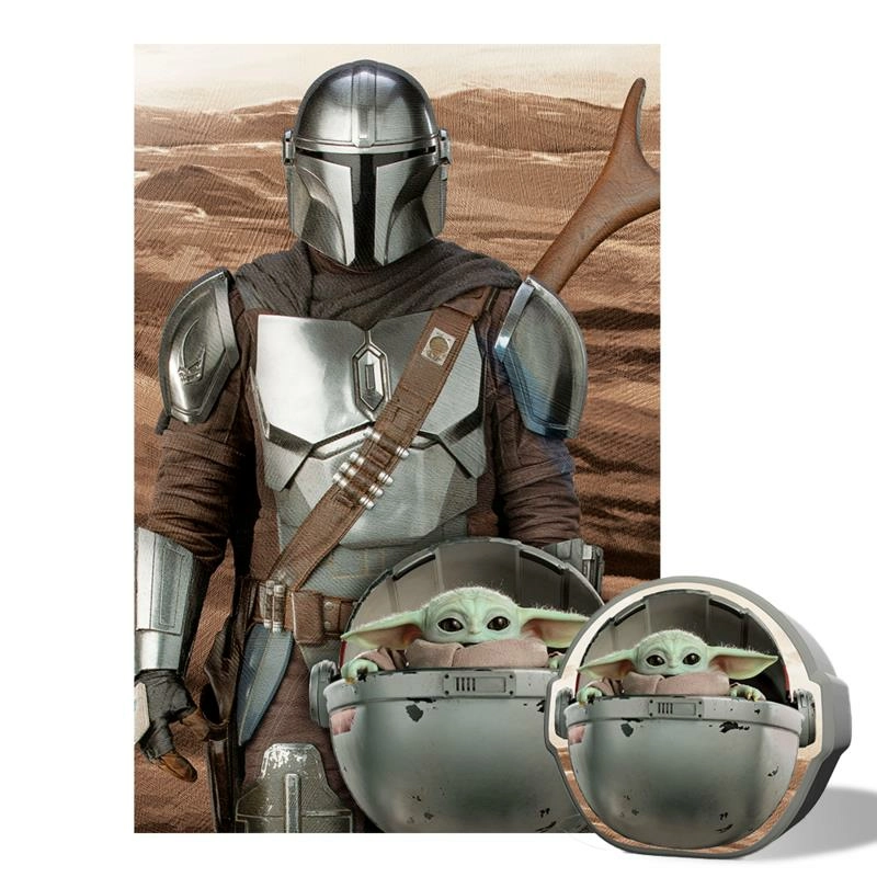 Star wars: the mandalorian - puzzle lenticulaire mando et grogu avec ...