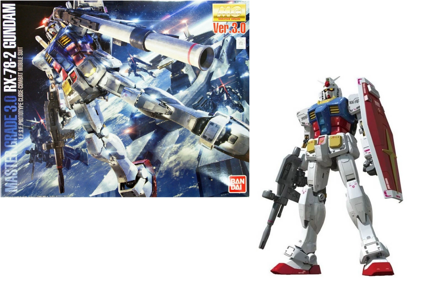 Rx-78-2 gundam model kit escala master grade 3.0 1/100 figura msg ...