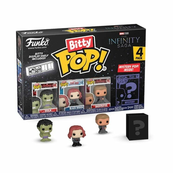 Marvel pack 4 figurines bitty pop! vinyl hulk 2,5 cm
