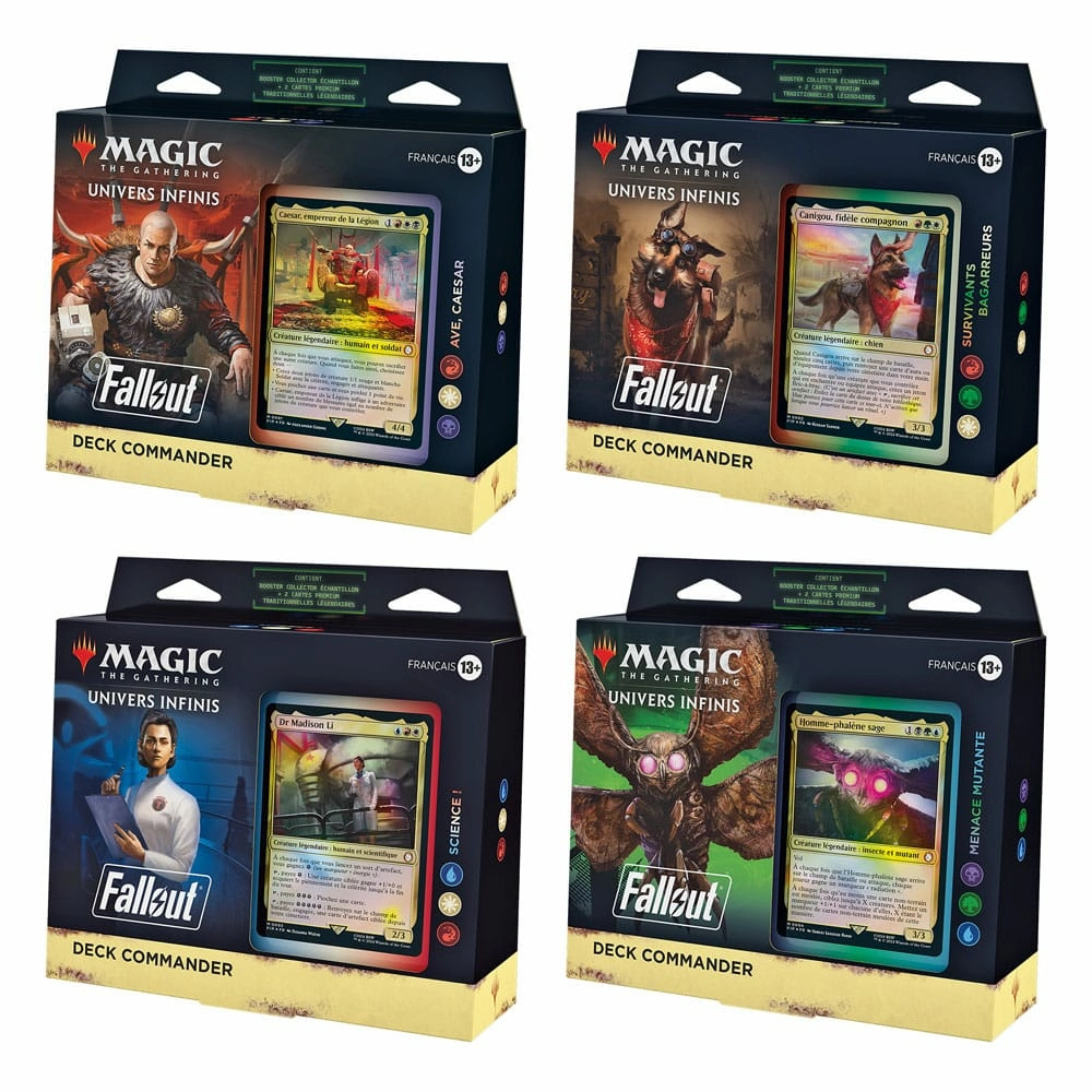 Magic the gathering univers infinis: fallout présentoir decks commander ...
