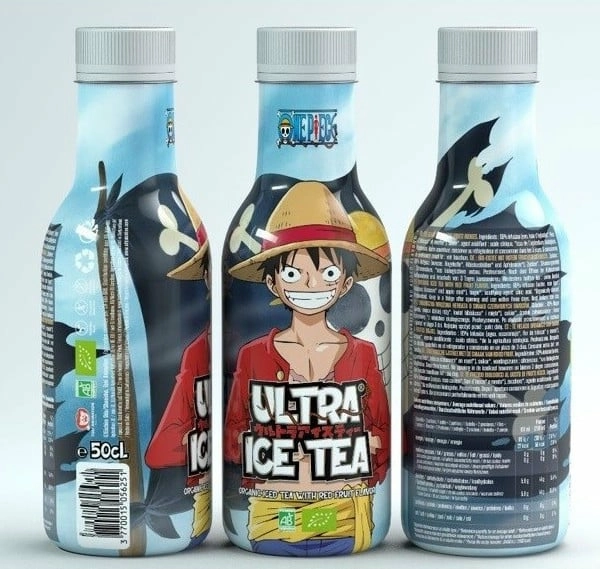 One piece - ultra ice tea - luffy - bouteille 50 cl