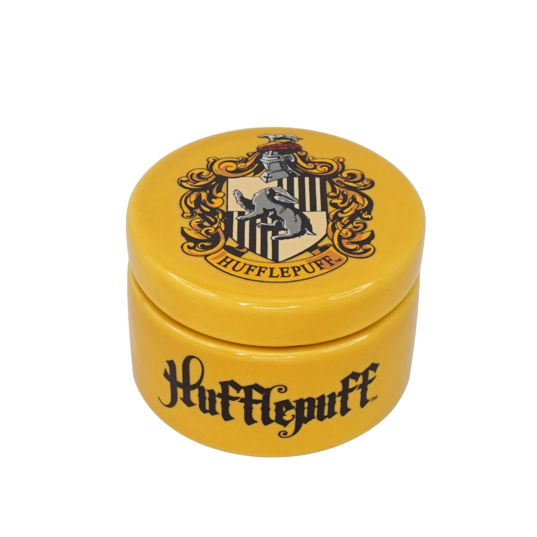 Harry potter - poufsouffle - boite en céramique ronde