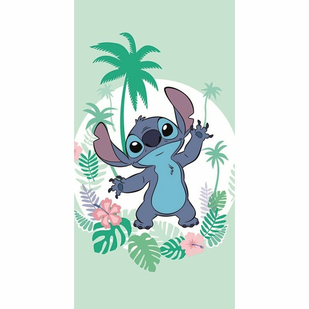 Lilo & stitch - stitch - serviette de plage 100% coton - 70x140cm