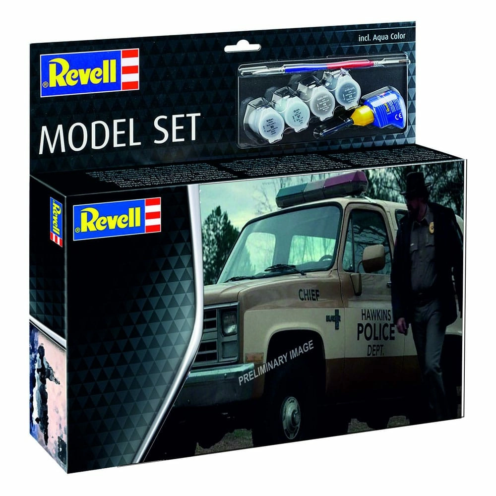 Stranger things kit complet maquette 1/25 1985 chevrolet k5 blazer 19 cm