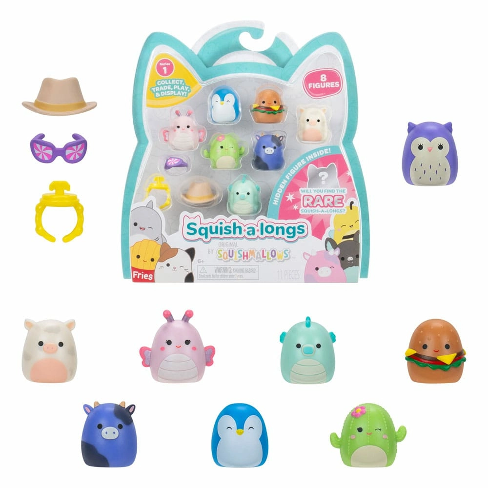 Squishmallow squish a longs pack 8 mini figurines style 1 3 cm