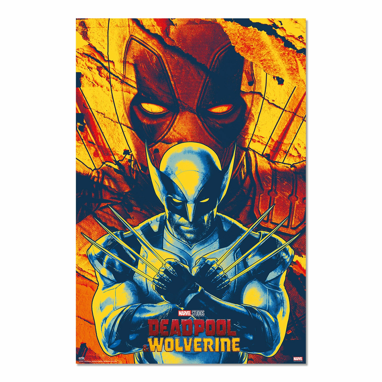 Deadpool & wolverine - retro - poster 61 x 91cm