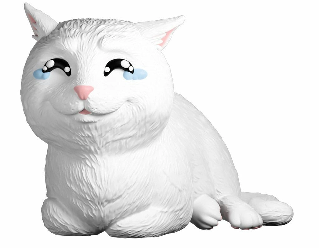Meme: crying cat 3 inch figure