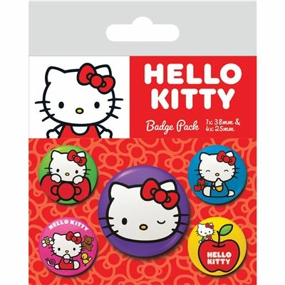 Hello kitty - colourful poses - pack 5 badges