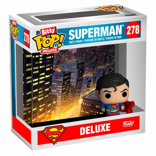 Superman display (12) pack 4 figurines bitty pop! deluxe vinyl superman ...