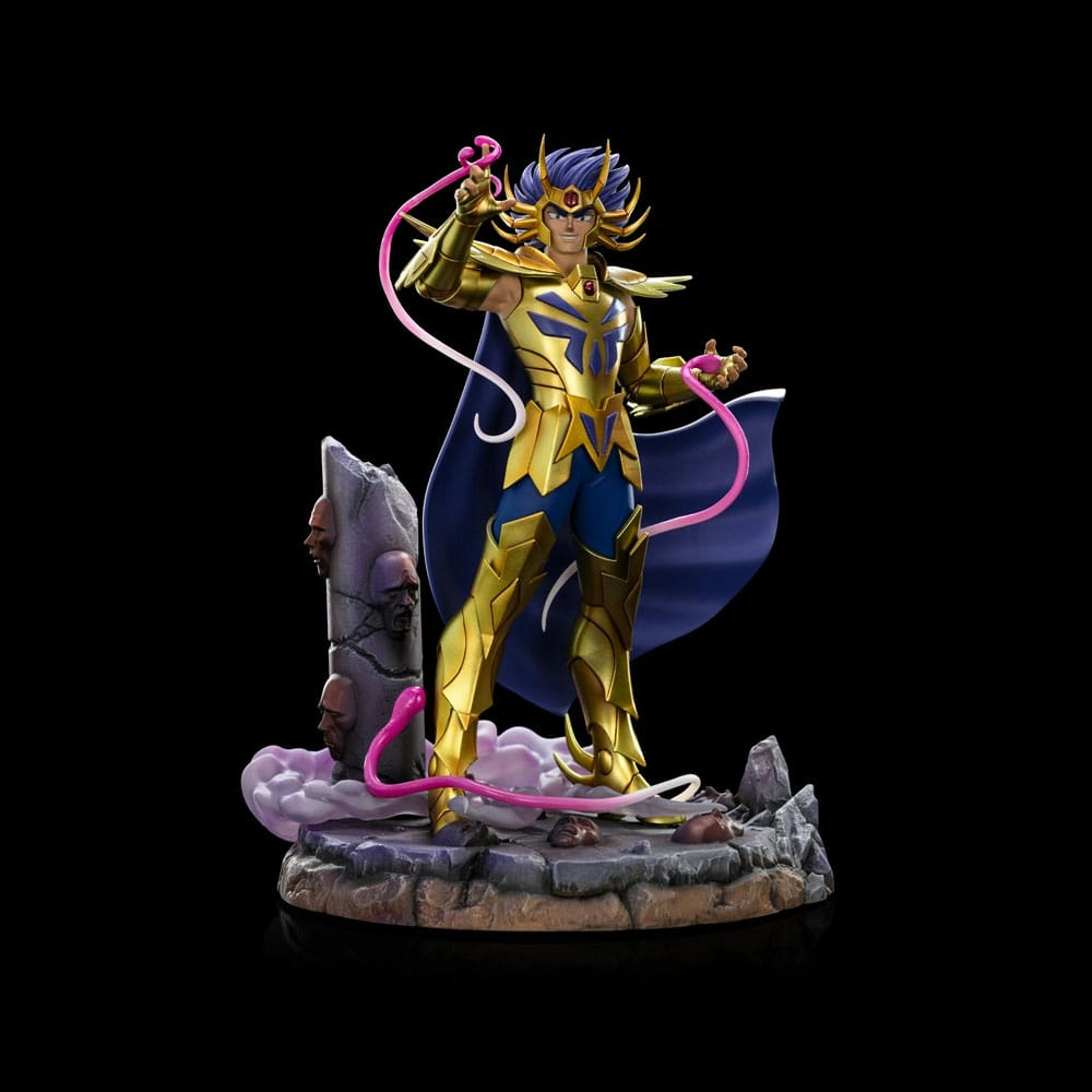Iron studios - art scale 1/10 - saint seiya - cancer deathmask statue 23cm
