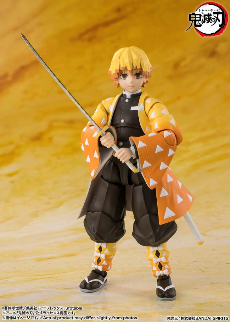 Zenitsu agatsuma figura 14 cm demon slayer kimetsu no yaiba sh figuarts