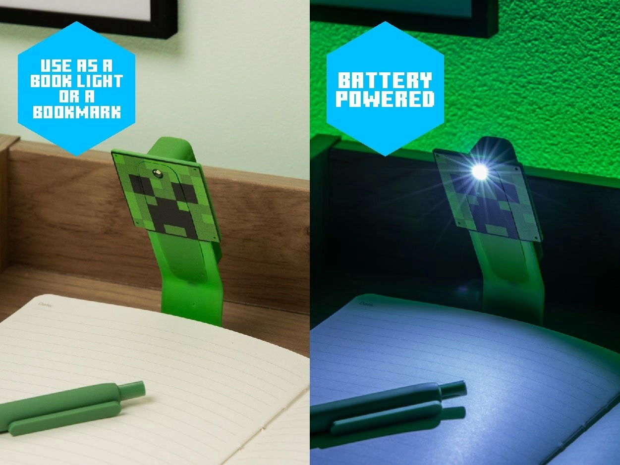 Minecraft - creeper lampe de lecture & marque-pages