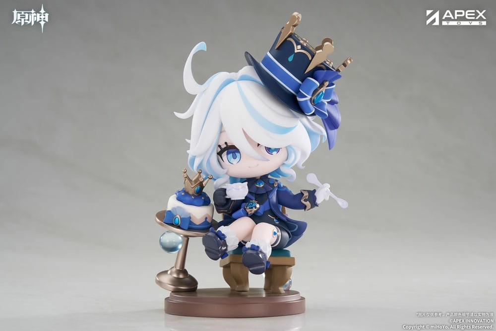 Genshin impact statuette pvc furina amai gogo no sanbika chibi chara ver. 13 cm