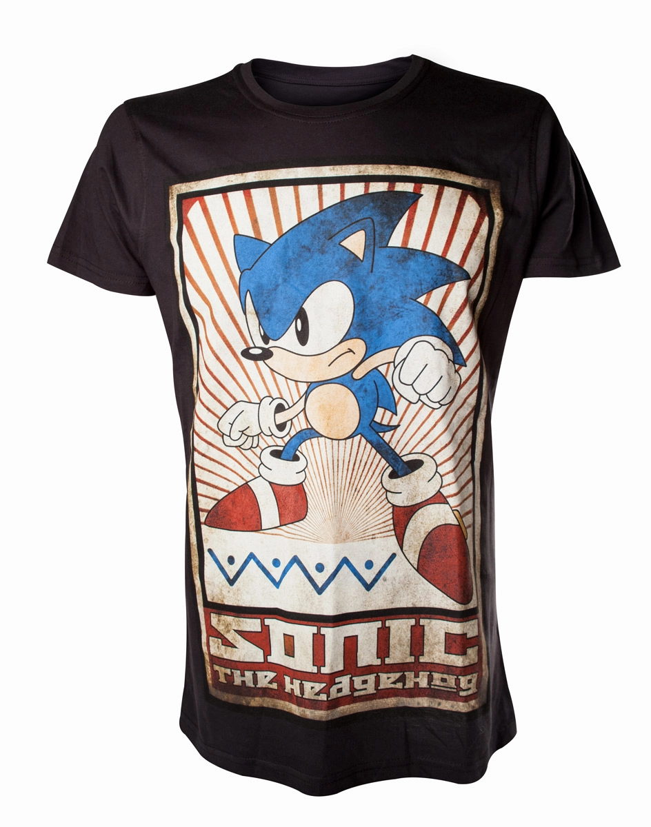SONIC - T-Shirt Sonic Vintage - Black (XL)