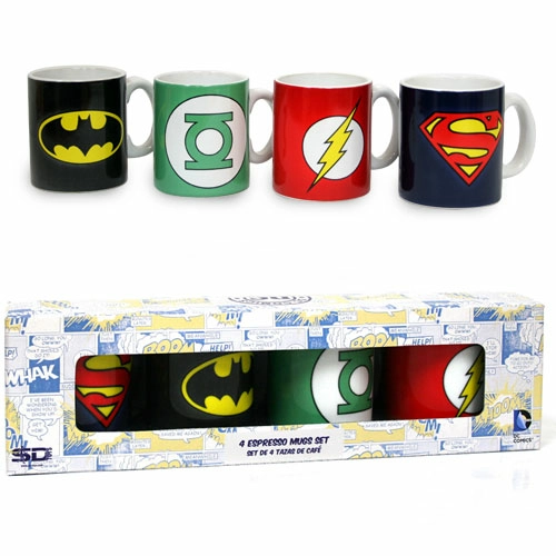 DC COMICS - Set de 4 Tasses Espresso Mugs
