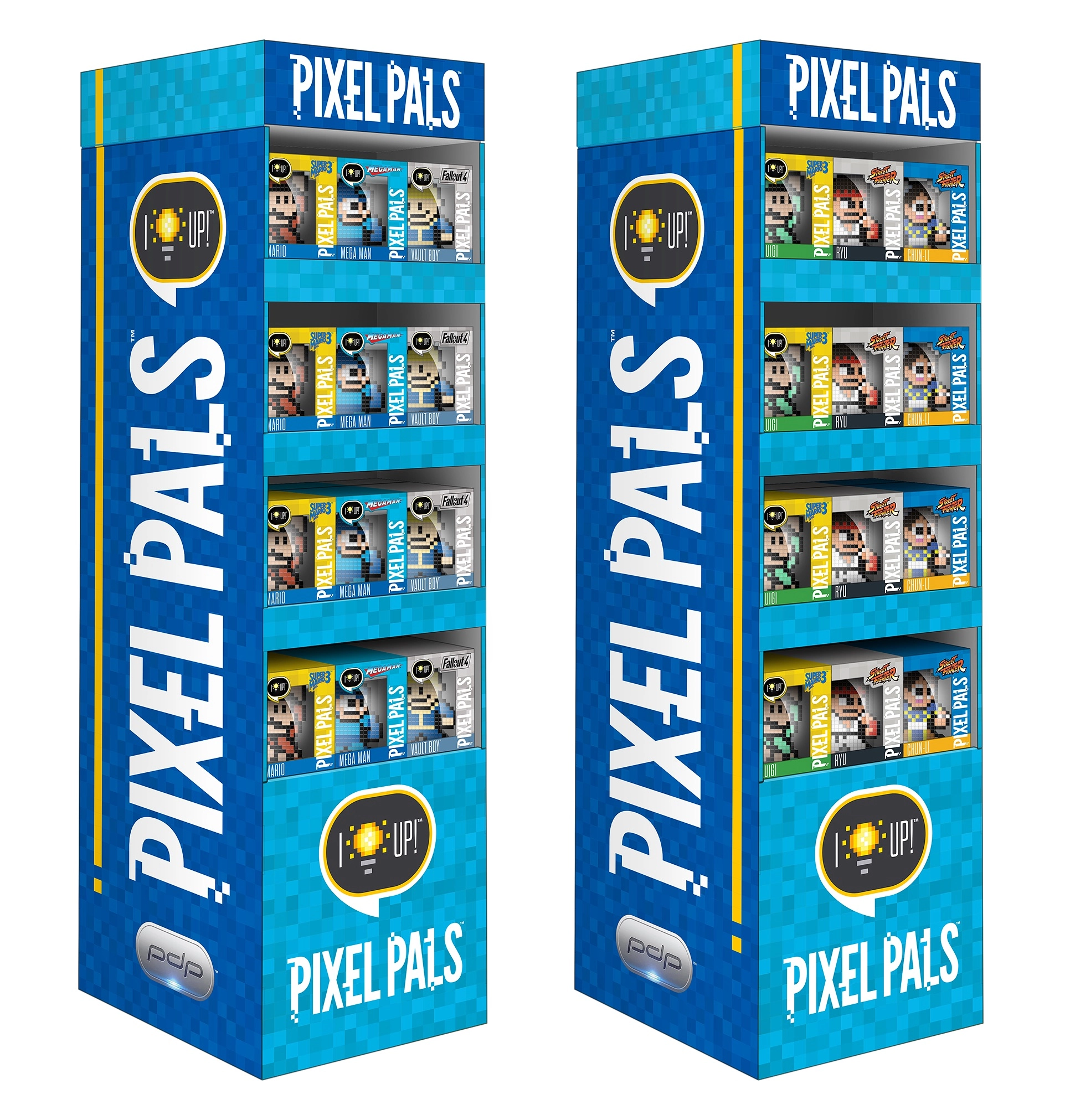 PIXEL PALS Light Up Display 48 Figurines