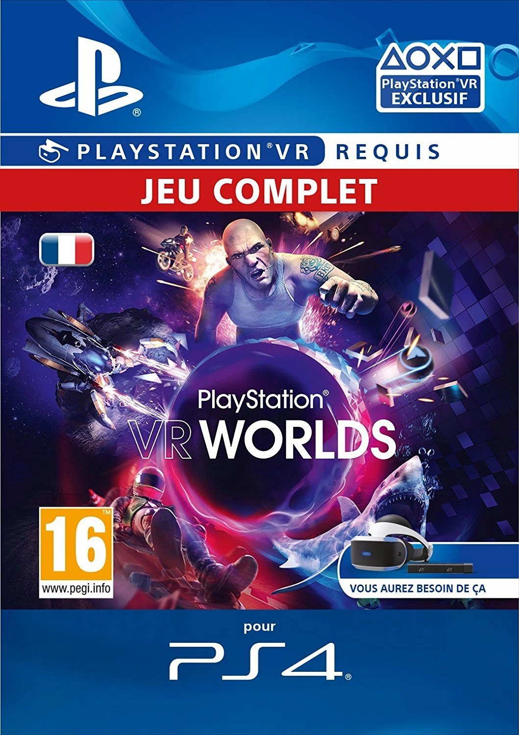 Playstation VR V2 (CUH-ZVR2) + Caméra + GT Sport + VR Worlds - PS4