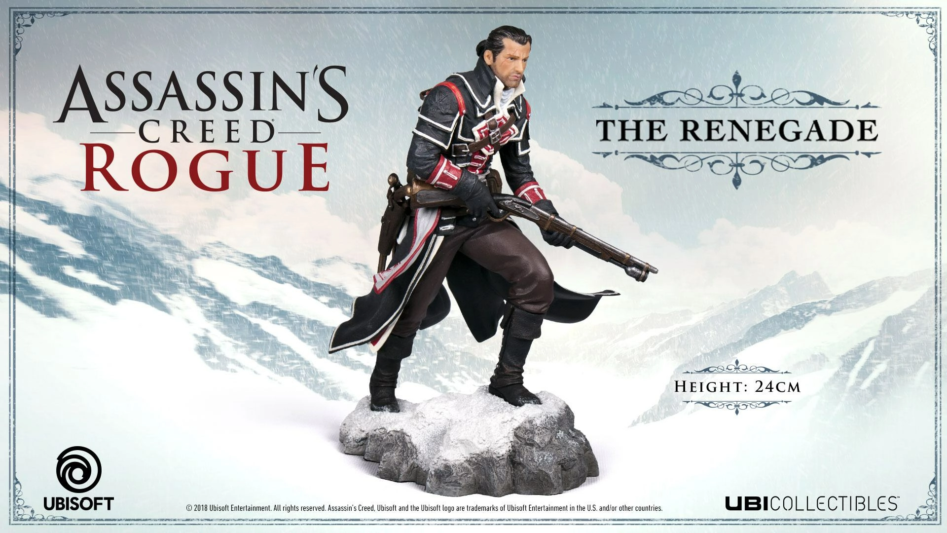ASSASSIN'S CREED ROGUE - The Renegade Statue Officiel Ubisoft - 24cm