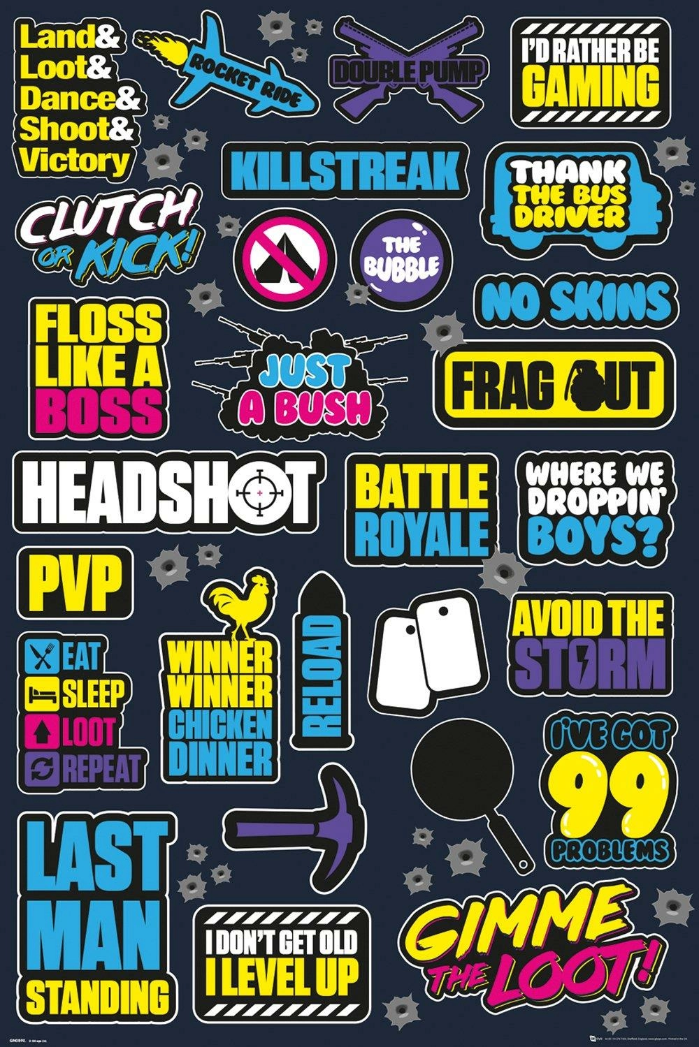 Battle royale infographic - maxi poster