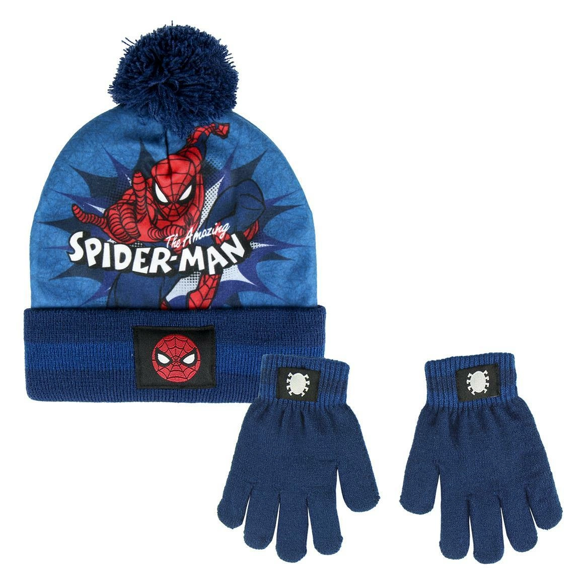 Marvel - spider-man winter cap and mittens set