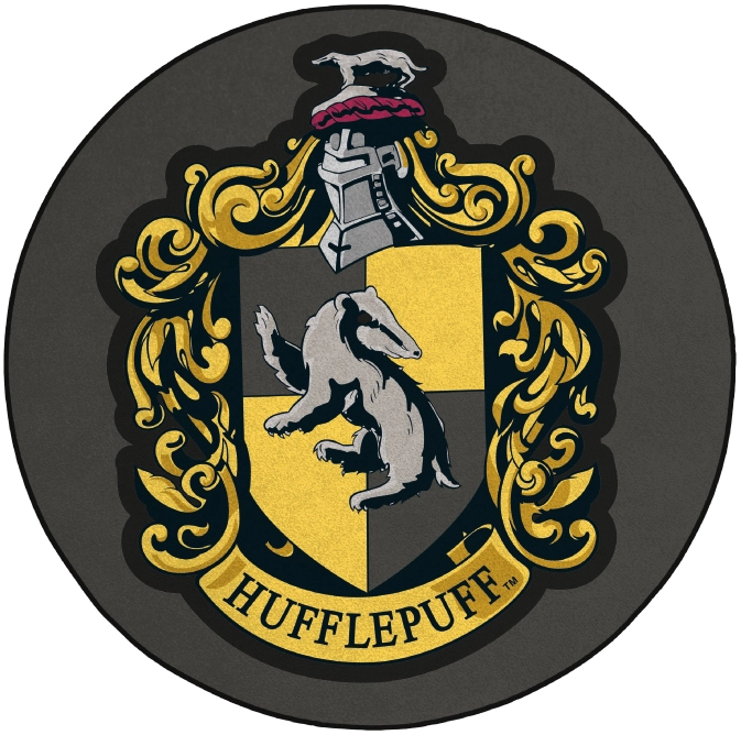 Harry potter - tapis d'intérieur - diamètre 80cm - poufsouffle